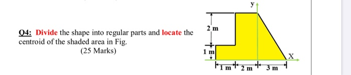 Solved 2 m 04: Divide the shape into regular parts and | Chegg.com