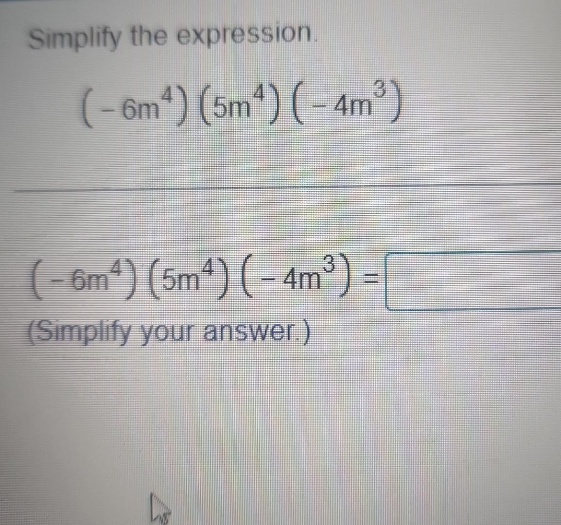 Solved Simplify the | Chegg.com