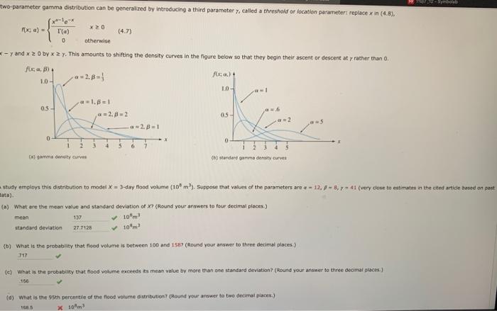 Solved NEED HELP WITH PART D ONLYThe two-parameter gamma | Chegg.com