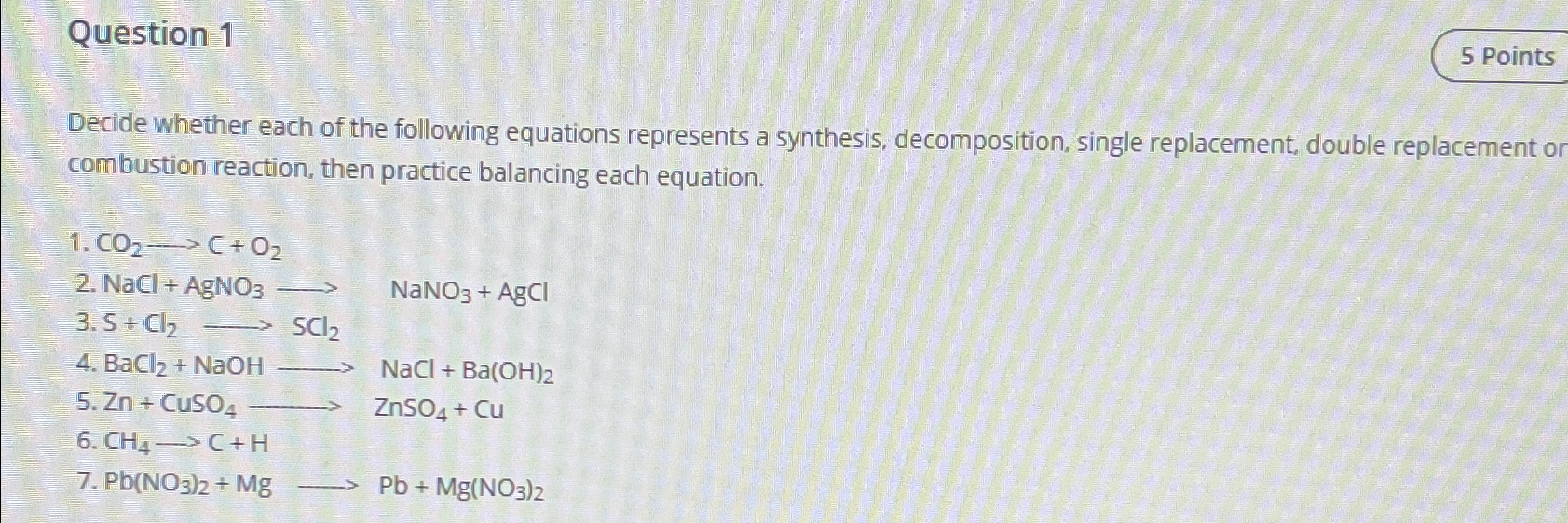 Solved Decide whether each of the following equations | Chegg.com