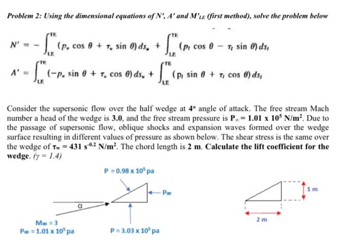 Solved Problem 1: Using the dimensional equations of N′,A′ | Chegg.com