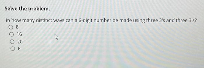 Solved Solve the problem. In how many distinct ways can a | Chegg.com