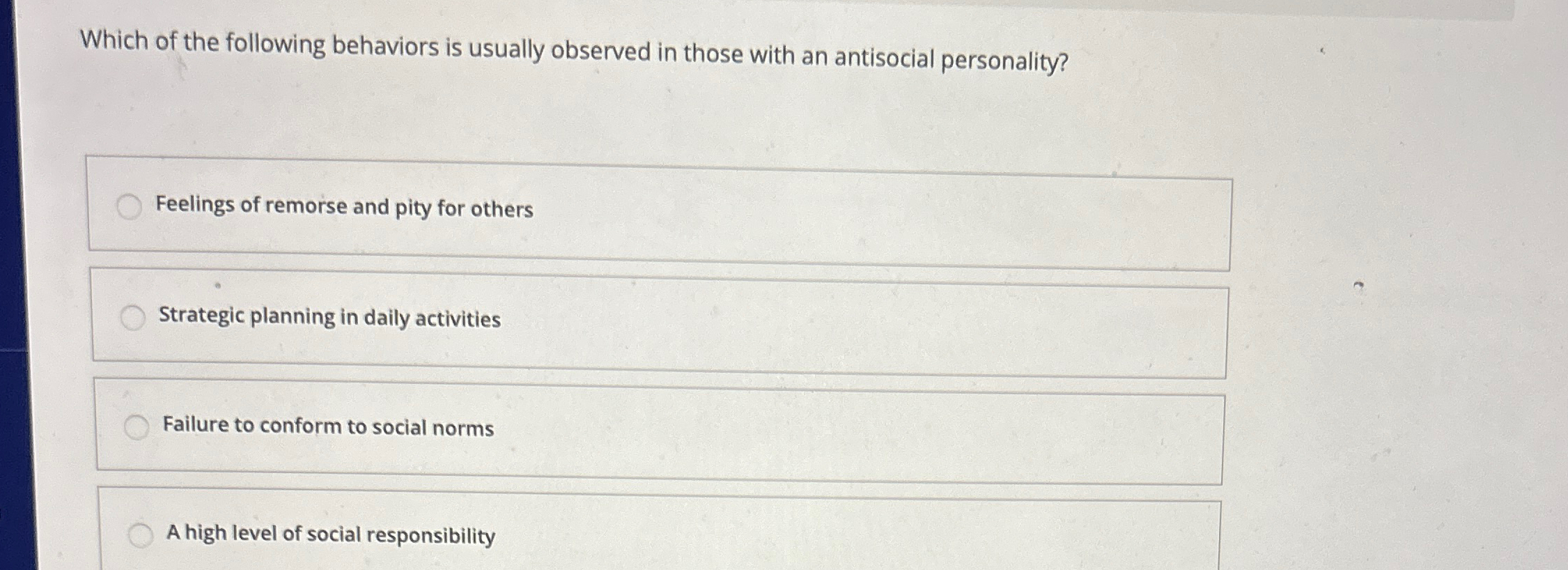 Solved Which of the following behaviors is usually observed | Chegg.com