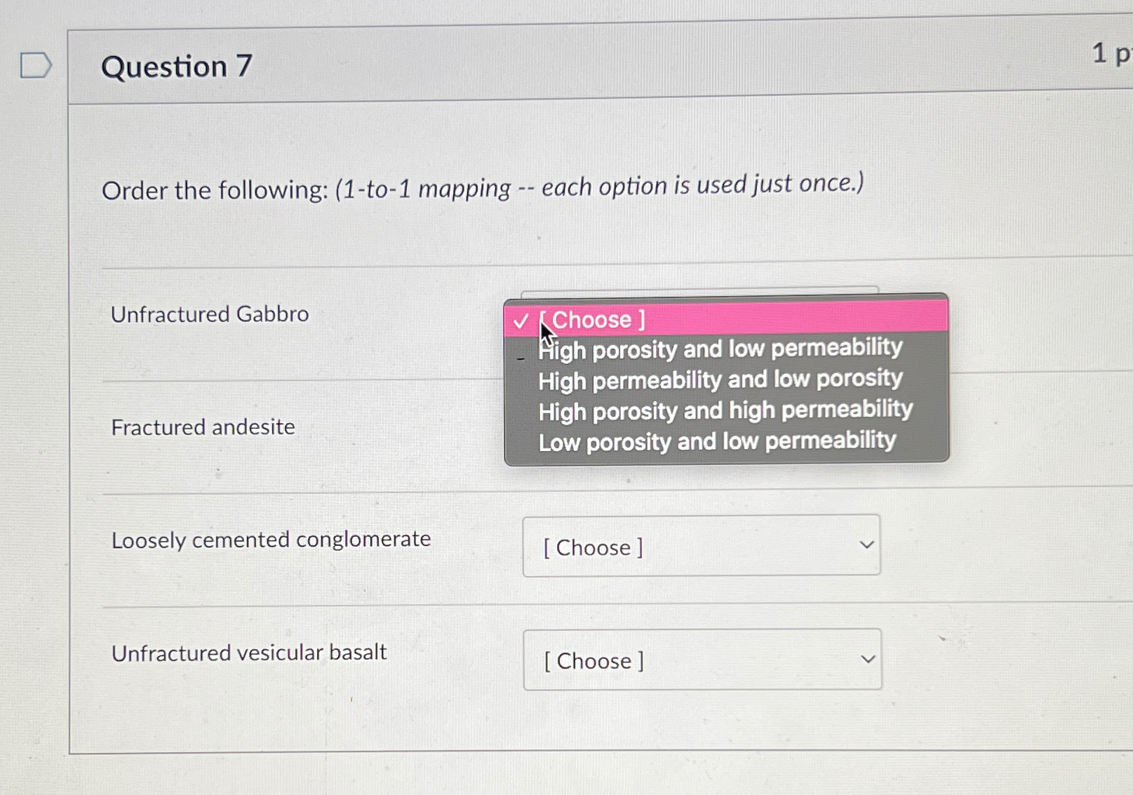 Solved Question 7Order the following: (1-to-1 ﻿mapping -- | Chegg.com