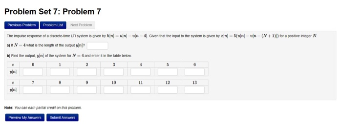 Solved Problem Set 7: Problem 7 Previous Problem Problem | Chegg.com