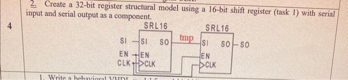 Solved 2. Create a 32-bit register structural model using a | Chegg.com