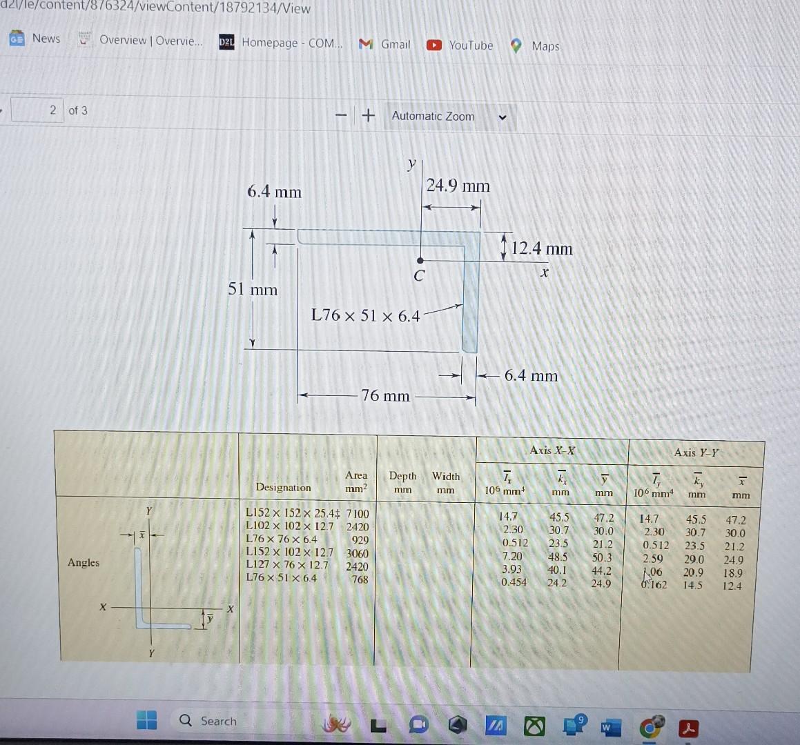 Solved 3) Using Mohr's circle, determine the moments of | Chegg.com