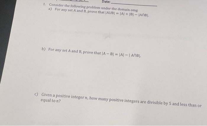 Solved 1. Consider the following problem under the domain | Chegg.com