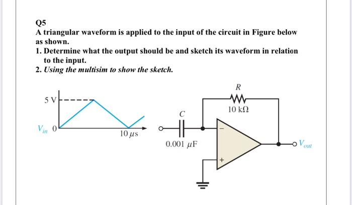 Solved 25 A triangular waveform is applied to the input of | Chegg.com