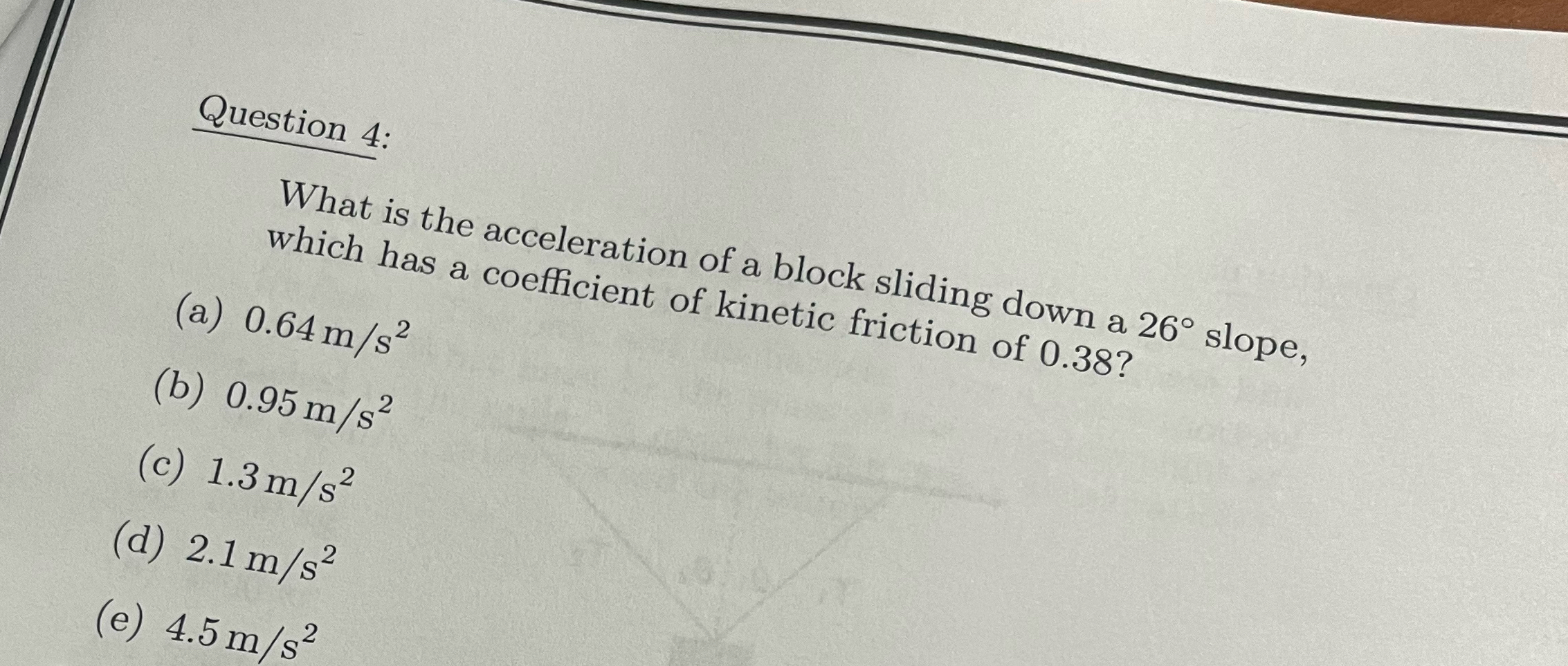 Solved Question 4:What is the acceleration of a block | Chegg.com