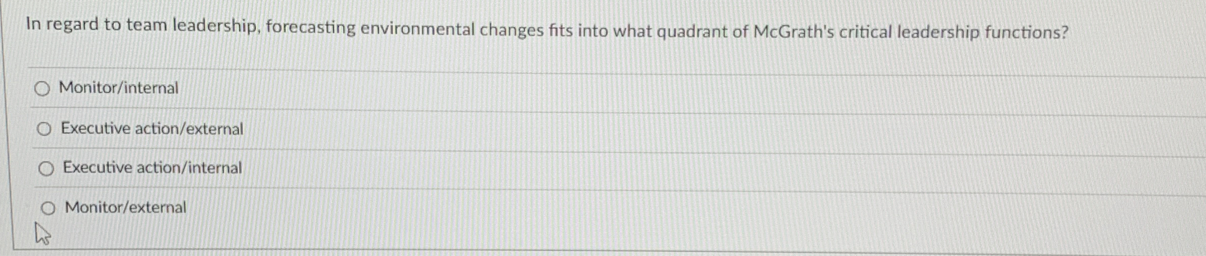 Solved In regard to team leadership, forecasting | Chegg.com