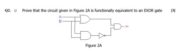 Solved Q2. ) Prove that the circuit given in Figure 2A is | Chegg.com