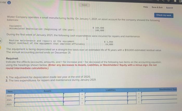 Solved Wiater Company operates a small manufacturing | Chegg.com