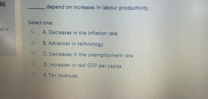 Solved 6 depend on increases in labour productivity. Select | Chegg.com