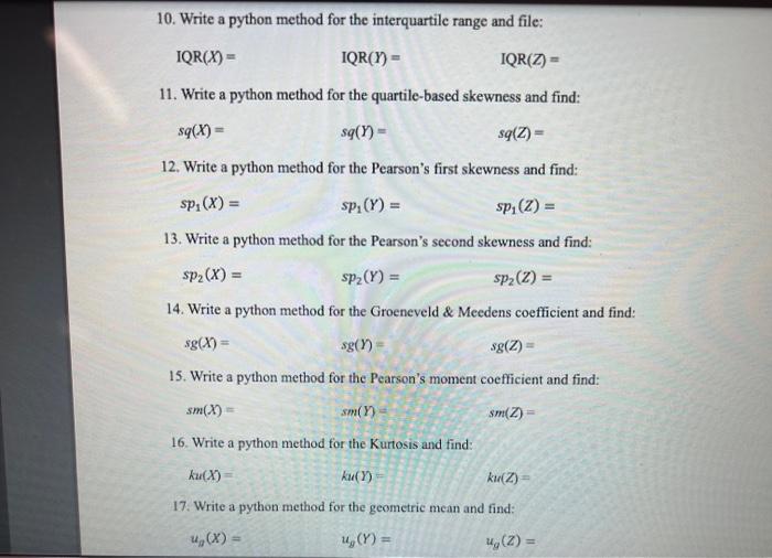 Solved 18. Write a python method for the harmonic mean and | Chegg.com