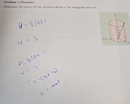 Solved Determine the indices for the direction shown in the | Chegg.com