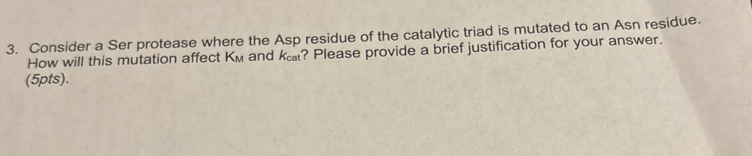 Solved Consider a Ser protease where the Asp residue of the | Chegg.com
