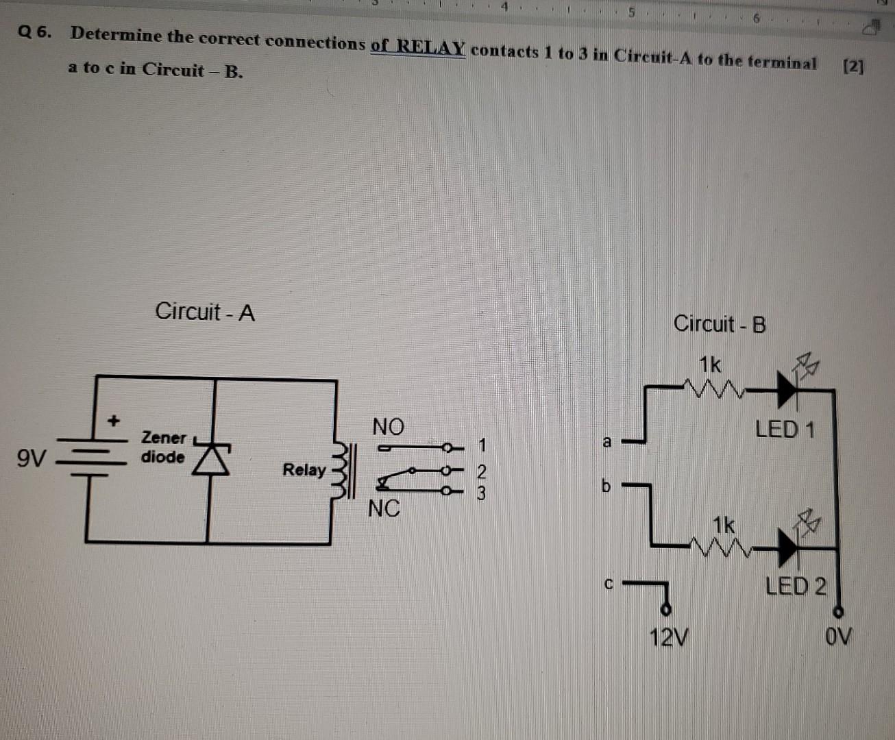 Solved 26. Determine the correct connections of RELAY | Chegg.com
