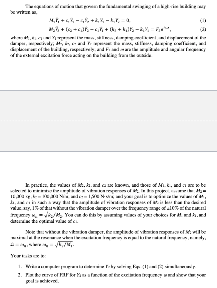 Solved **** ﻿MATLAB CODE PLEASE **** ﻿ ﻿The equations of | Chegg.com