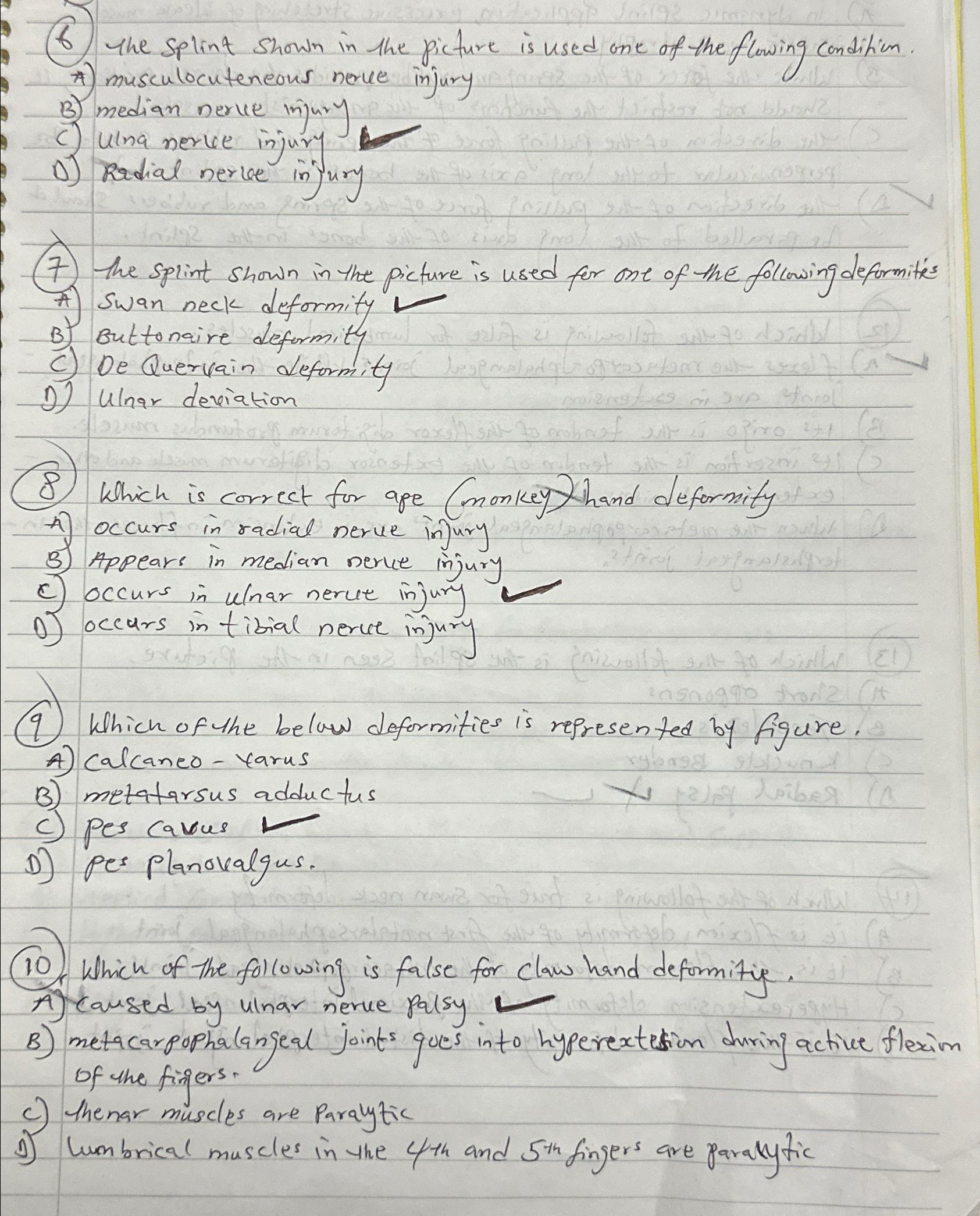 Solved The splint shown in the picture is used one of the | Chegg.com