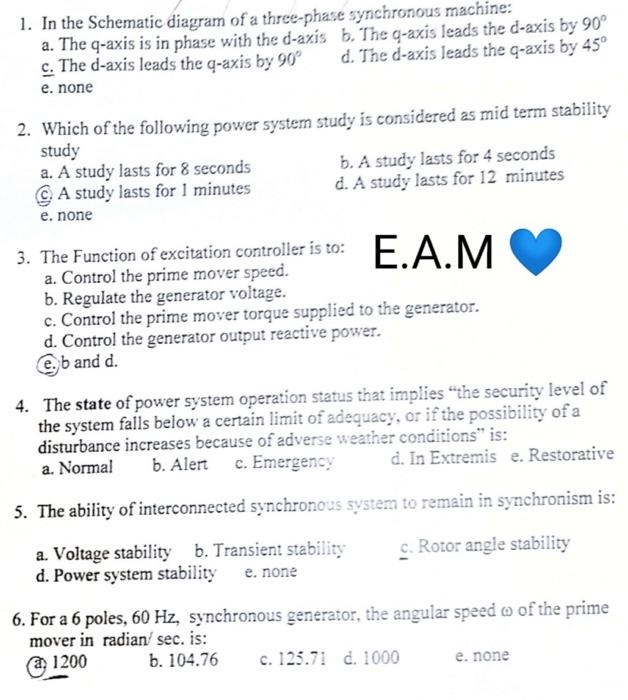 Solved 1. In the Schematic diagram of a three-phase | Chegg.com