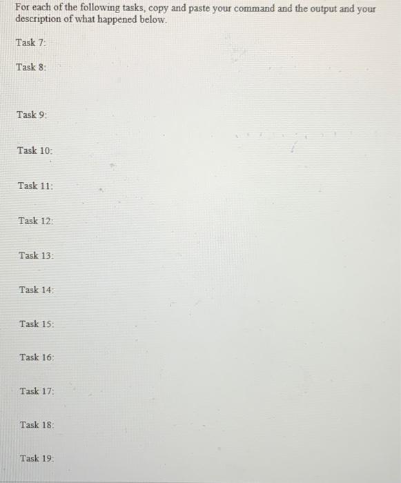 Task 1: use dbcreate and dbload to create and load | Chegg.com