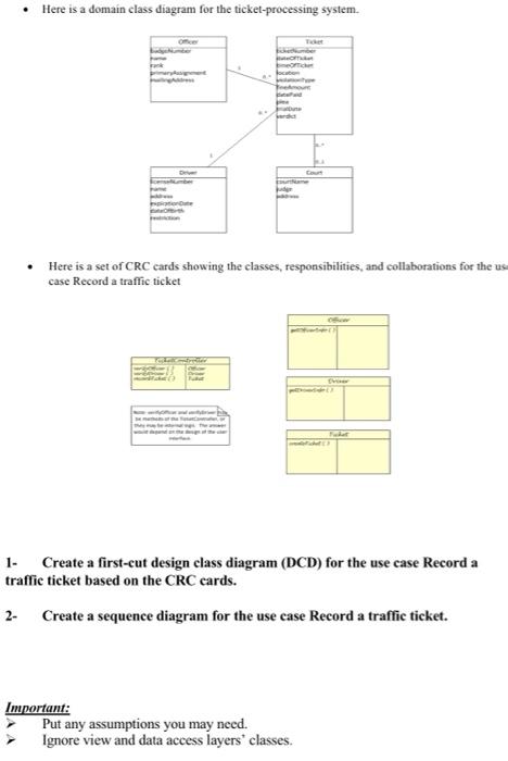 Solved The State Patrol Ticket-Processing System The purpose | Chegg.com