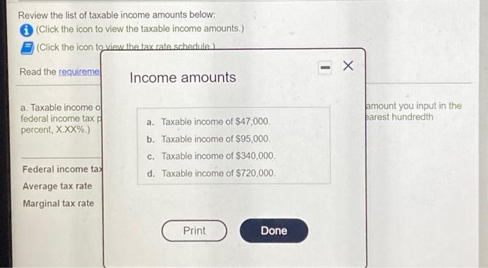 Solved Review the list of taxable income amounts below: | Chegg.com