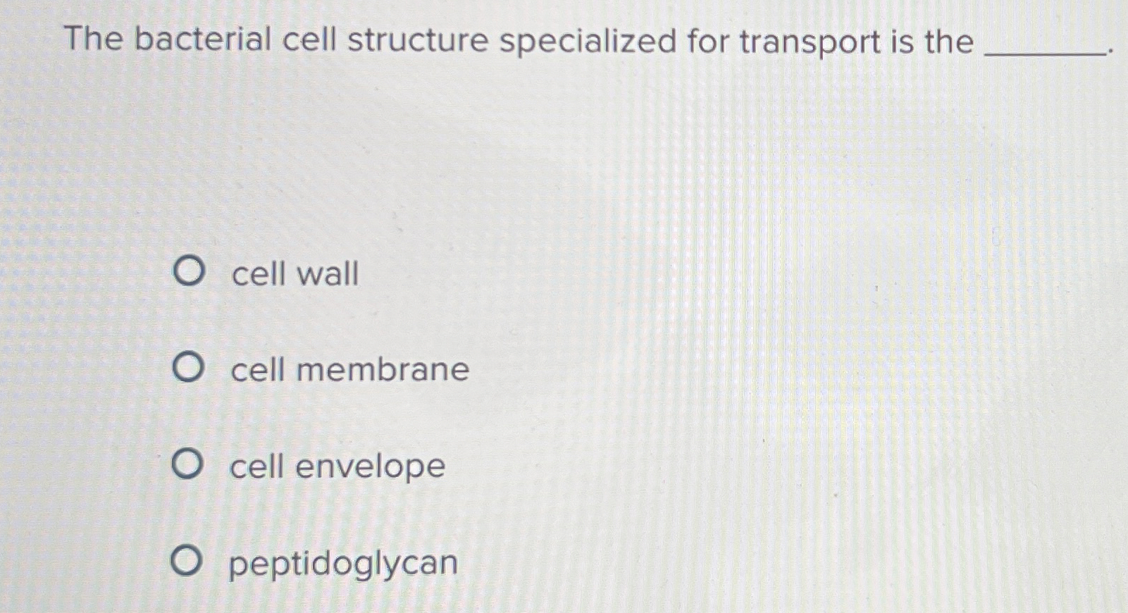 Solved The bacterial cell structure specialized for | Chegg.com