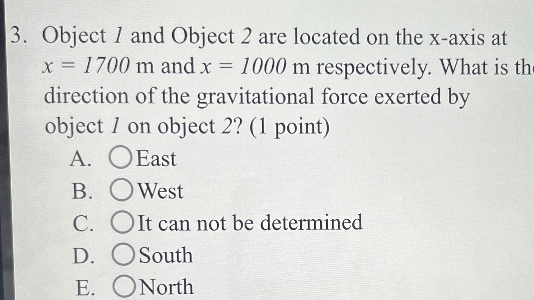 Solved Object 1 ﻿and Object 2 ﻿are located on the x -axis at | Chegg.com