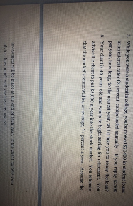 Solved Answer each question using the time value of money | Chegg.com