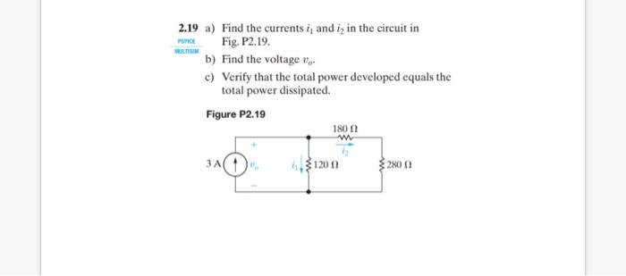 Solved 3.32 For the circuit in Fig. P3.32, calculate i1 and | Chegg.com