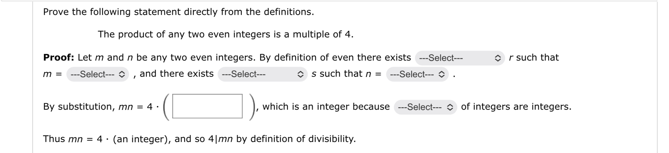 Solved Consider the following statement.The product of any | Chegg.com
