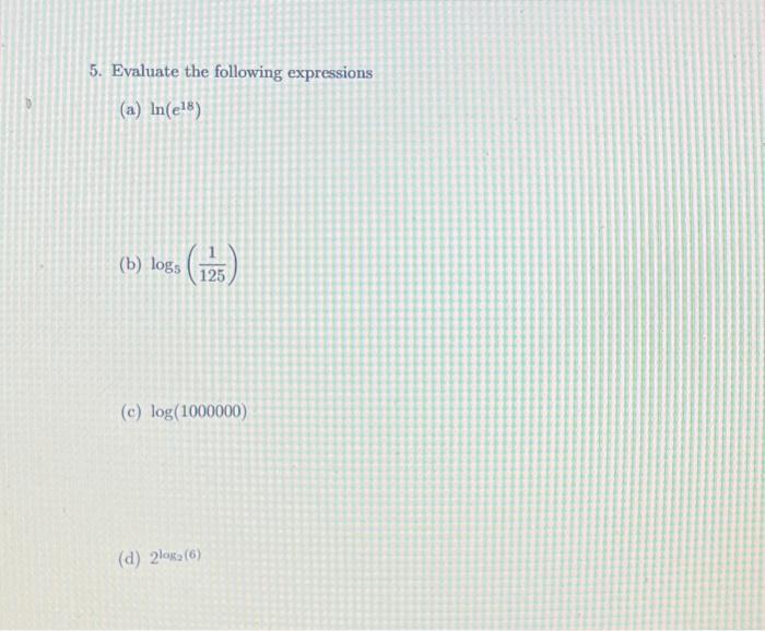 Solved 4. Rewrite the following exponential equations as | Chegg.com