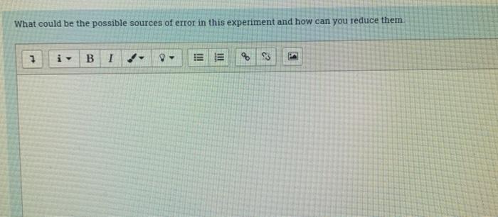 Solved What could be the possible sources of error in this | Chegg.com