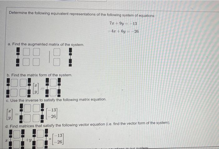 Solved Determine the following equivalent representations of | Chegg.com