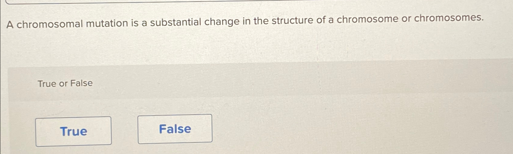 Solved A chromosomal mutation is a substantial change in the | Chegg.com