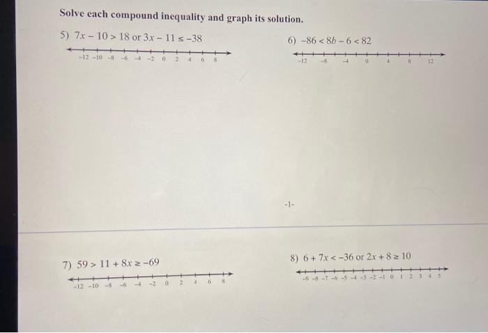 Solved Solve each compound inequality and graph its | Chegg.com