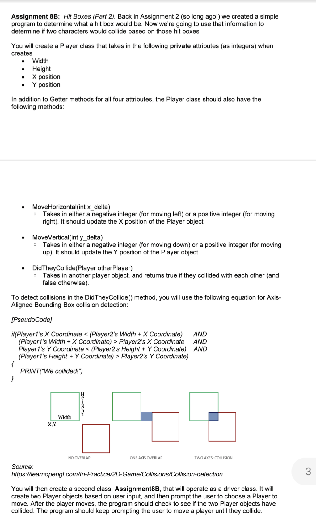 Solved Assignment 8B: Hit Boxes (Part 2). Back in Assignment | Chegg.com
