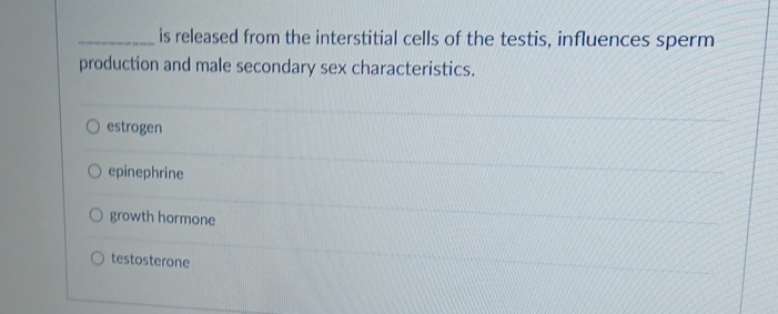 Solved Q is Released From The Interstitial Cells Of The