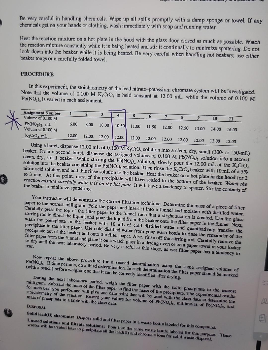 Solved The Stoichiometry of a Reaction INTRODUCTION The | Chegg.com