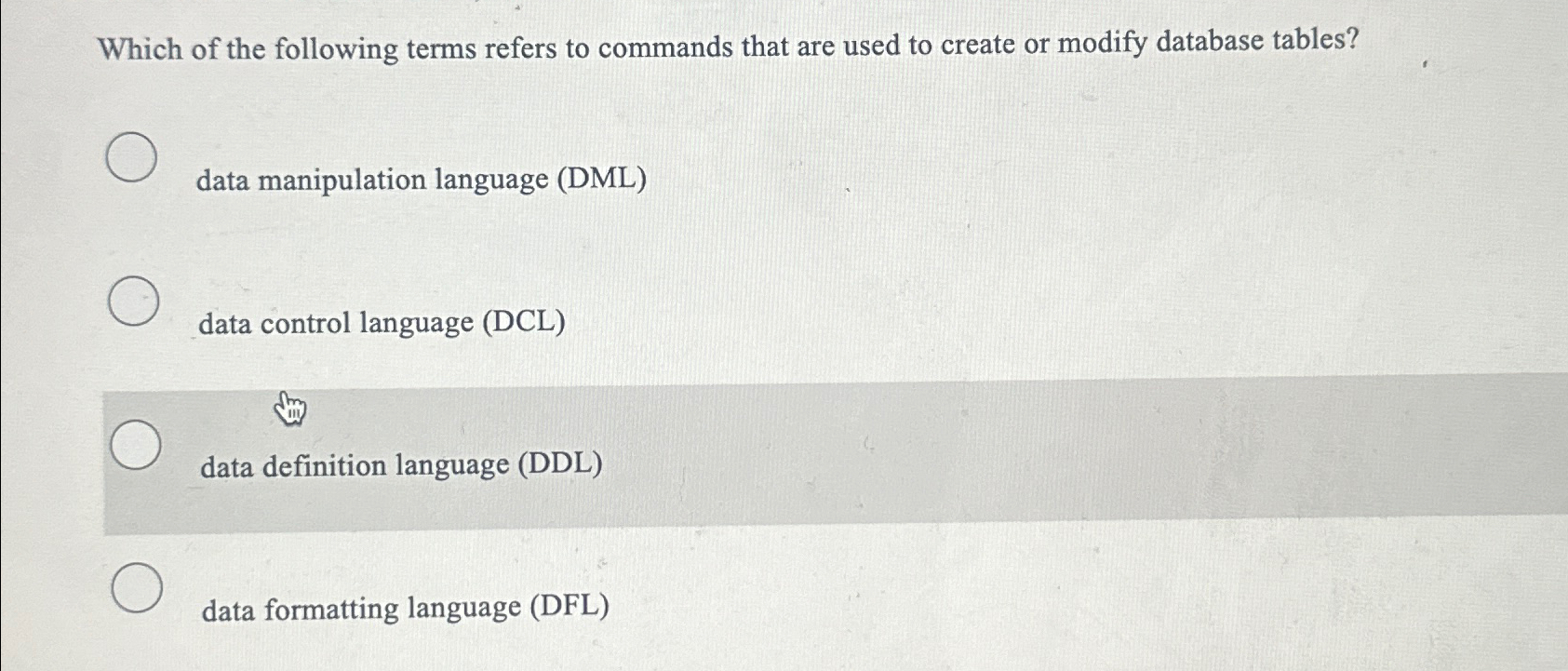 Solved Which of the following terms refers to commands that | Chegg.com