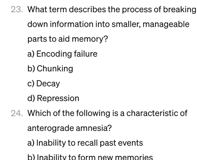 Solved What term describes the process of breaking down | Chegg.com