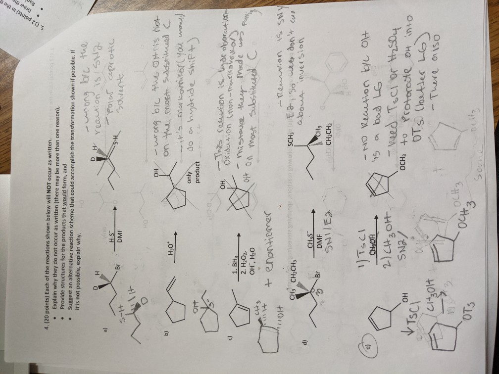 Solved 8. (4 points) The stereochemistry of the S2 reaction | Chegg.com
