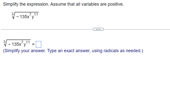Solved Simplify the expression. Assume that all variables | Chegg.com