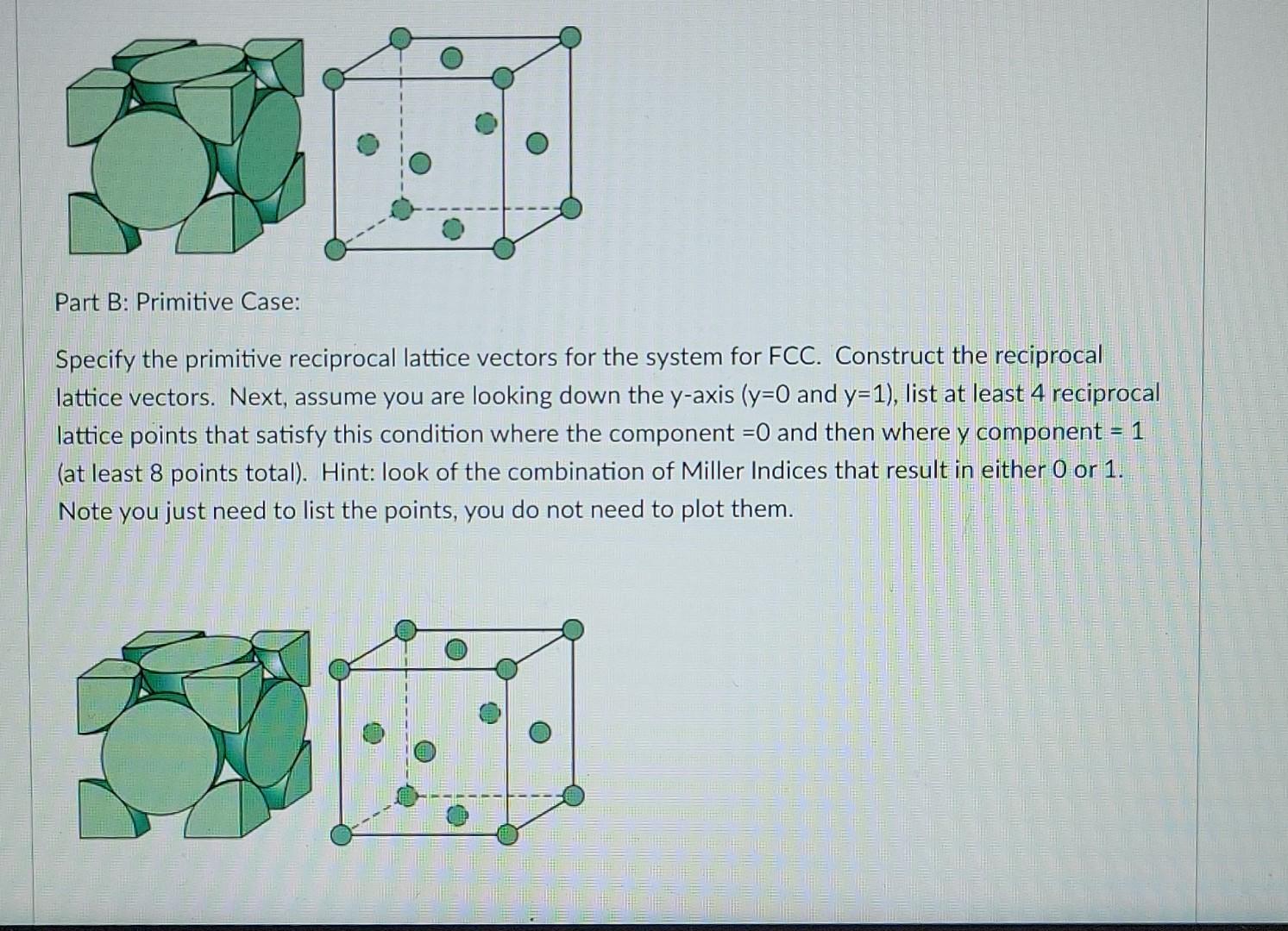 We'll explore creating the reciprocal lattice using | Chegg.com