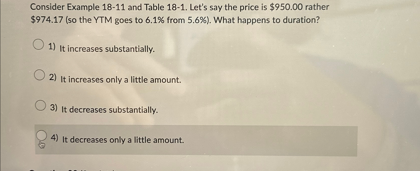 Solved Consider Example 18-11 ﻿and Table 18-1. ﻿Let's say | Chegg.com