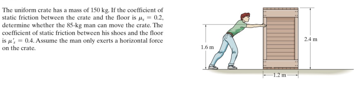 Solved The uniform crate has a mass of 150kg. ﻿If the | Chegg.com