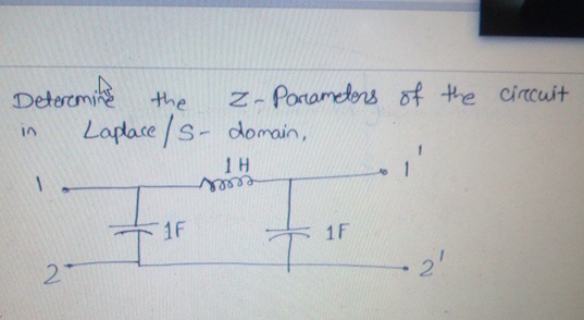 Solved Determine the z-Parameters of the circuit in | Chegg.com