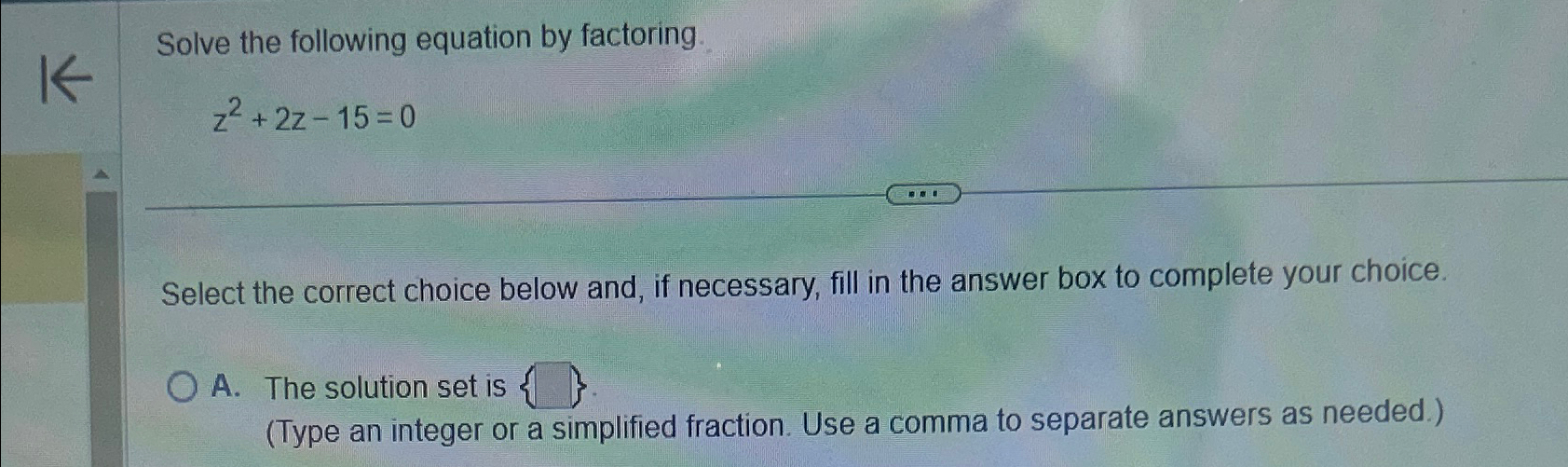 Solved Solve the following equation by | Chegg.com